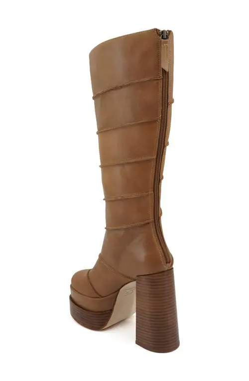 ZIGI Albania Platform Knee High Boots - Light Tan