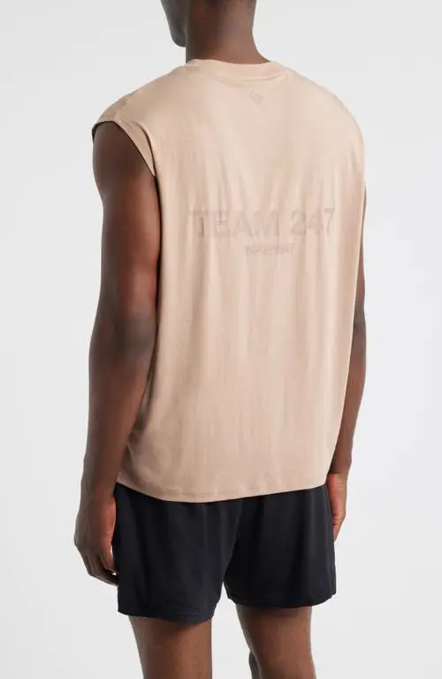 247 BY REPRESENT Team Oversize Graphic Tank - Clay