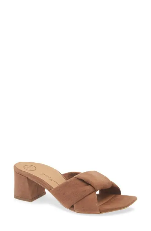 Paul Green Delight Slide Sandal - Nut Suede