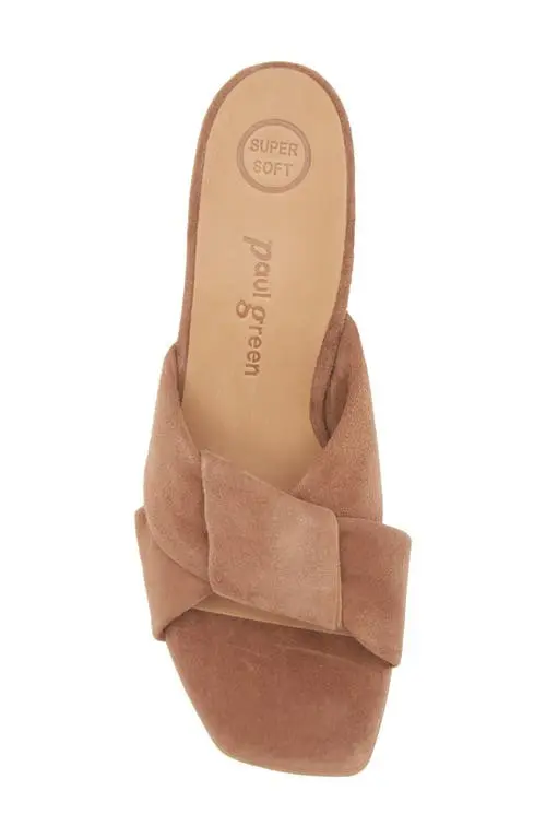Paul Green Delight Slide Sandal - Nut Suede