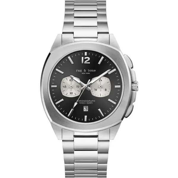 Rag & Bone Bleeker Chronograph Bracelet Watch - Silver