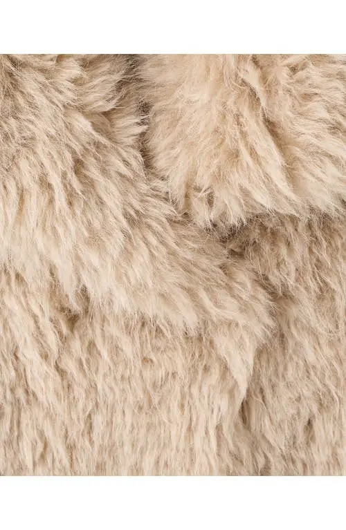 Mango Faux Fur Longline Coat