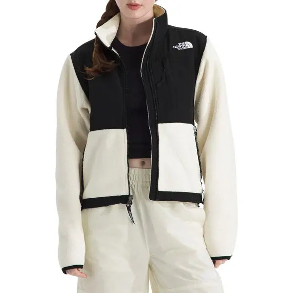 The North Face Retro Denali Fleece Jacket - White Dune/tnf Black