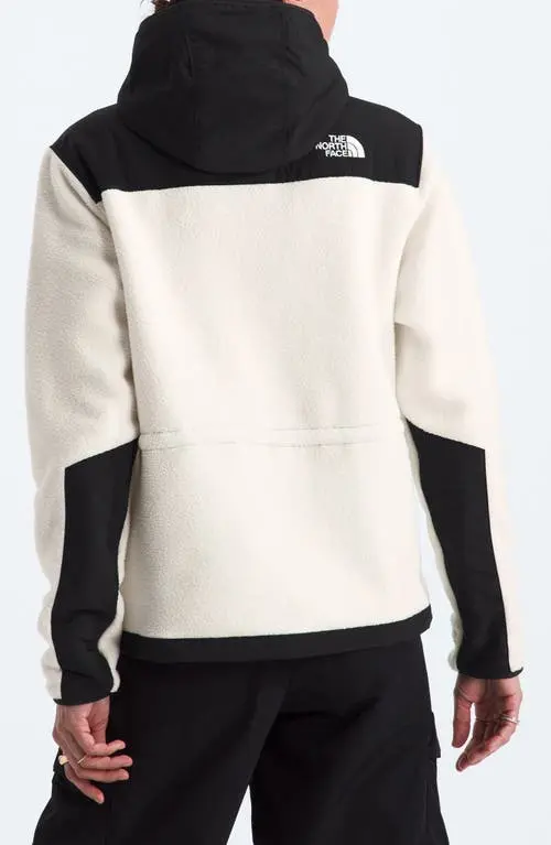 The North Face Denali Hooded Jacket - White Dune/tnf Black