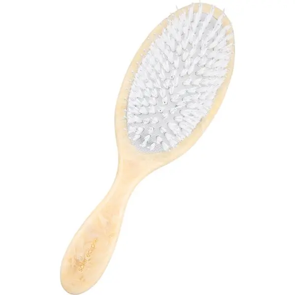 SOLAR ECLIPSE Hand Painted Swallowtail Amazing Hair Day Brush - Cream