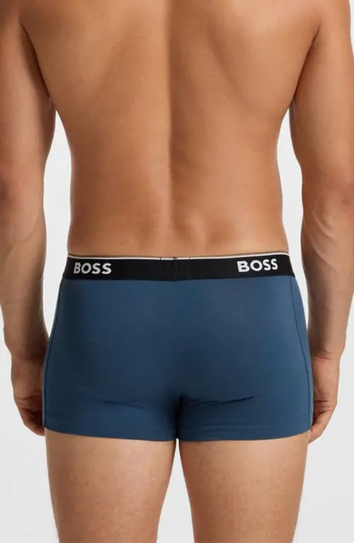 BOSS Assorted 3-pack Power Stretch Cotton Trunks - Blue Multi