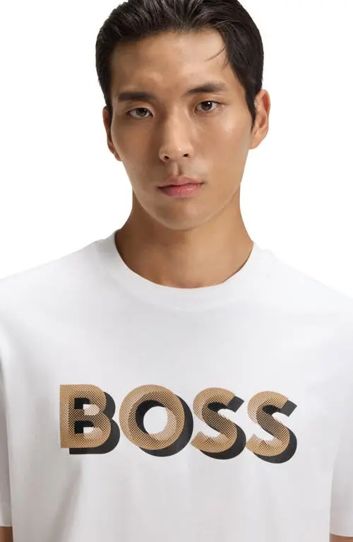 BOSS Thompson Cotton Logo Graphic T-shirt - White