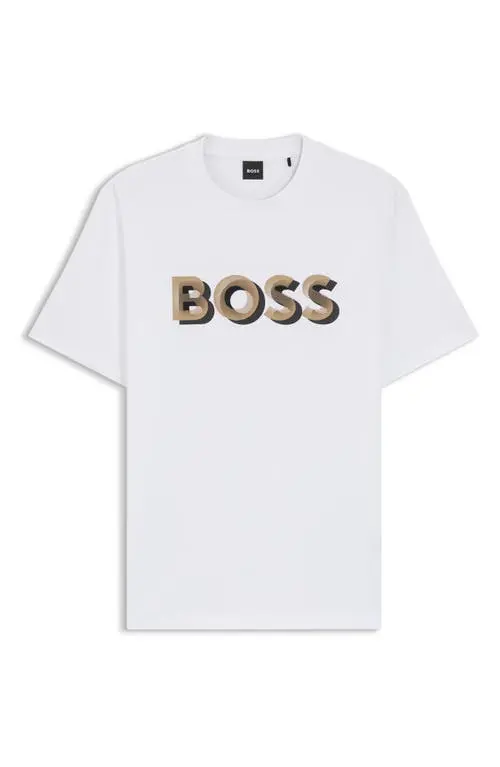 BOSS Thompson Cotton Logo Graphic T-shirt - White
