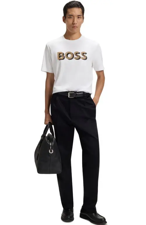 BOSS Thompson Cotton Logo Graphic T-shirt - White