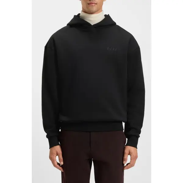 BOSS Cotton Fleece Pullover Hoodie