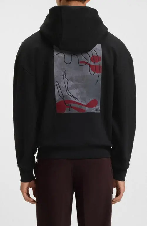 BOSS Cotton Fleece Pullover Hoodie
