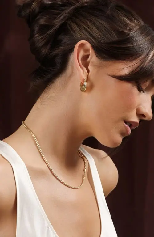ATHRA LUXE Round 3d Hoop Earrings
