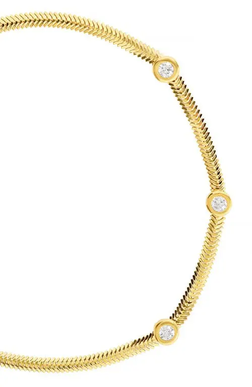 ATHRA LUXE Herringbone Cubic Zirconia Bracelet