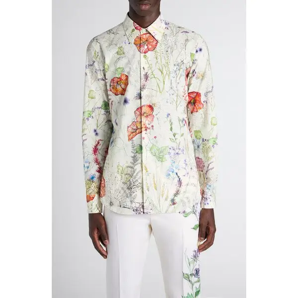 Alexander McQueen Floral Shop Button-up Shirt