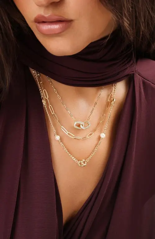 ATHRA LUXE Cultured Pearl Double Chain Necklace