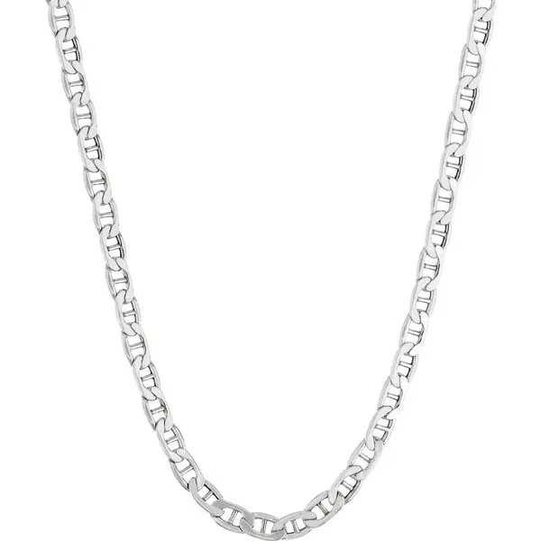 ATHRA LUXE Anchor Chain Choker Necklace - Silver