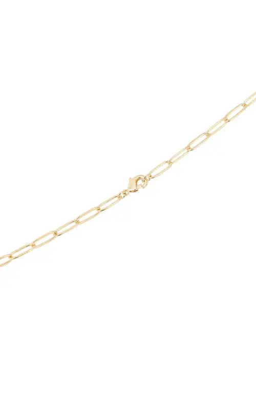 ATHRA LUXE Pavé Paper Clip Chain Toggle Necklace