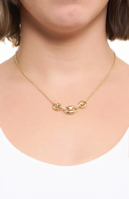 ATHRA LUXE Pavé Bold Mariner Chain Necklace
