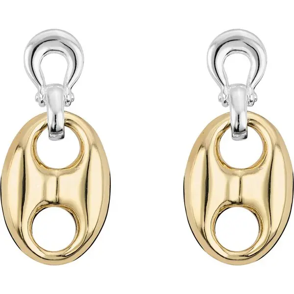 ATHRA LUXE Horsebit Drop Earrings - Silver