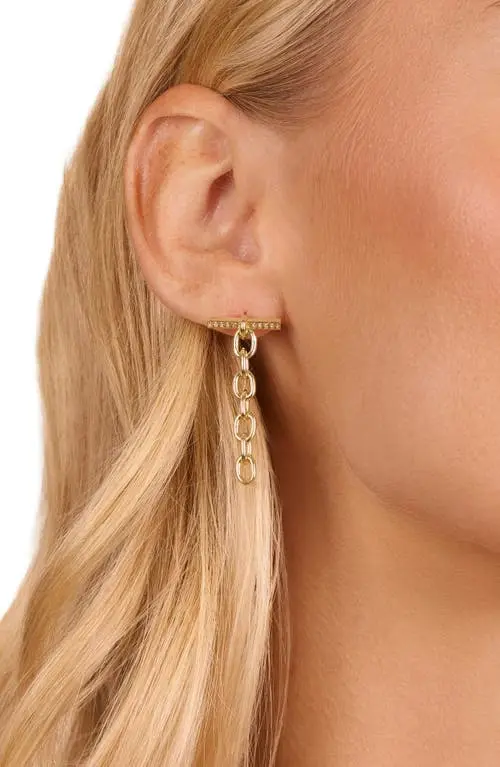 ATHRA LUXE Pavé Toggle Drop Earrings