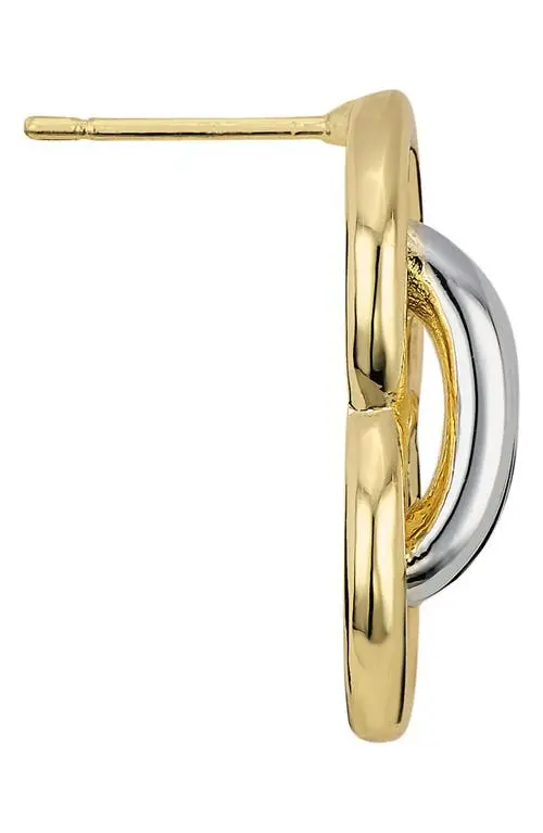ATHRA LUXE Double Circle Drop Earrings