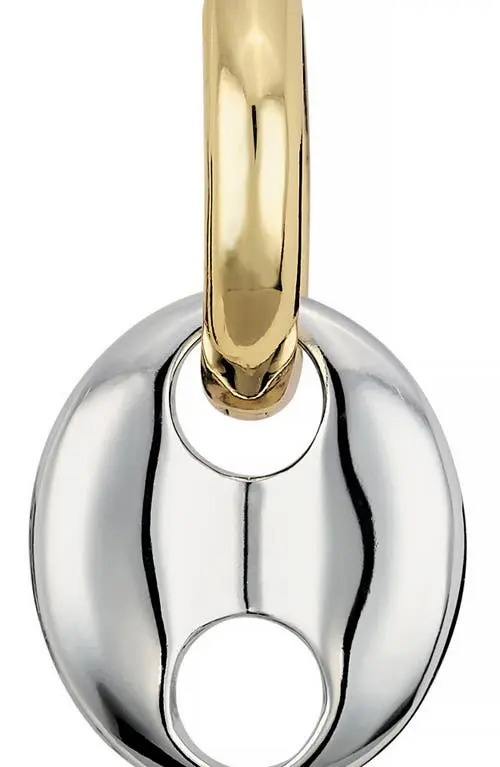 ATHRA LUXE Two-tone Mariner Hoop Earrings - Silver