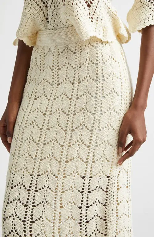 Zimmermann Awaken Crochet Midi Skirt