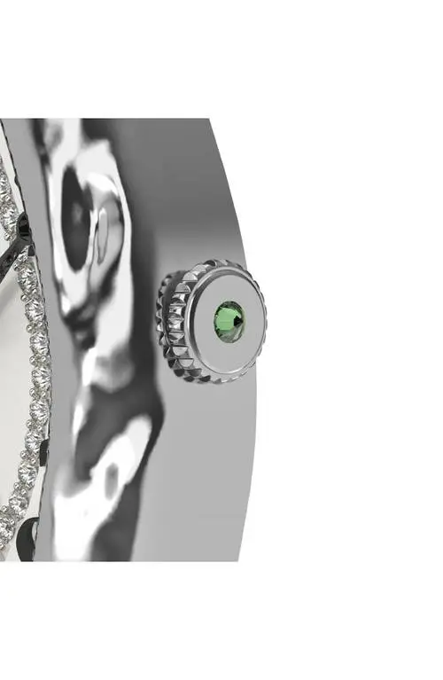 PASCAL Paradoxe Lab Grown Diamond Leather Strap Watch - Moonlight