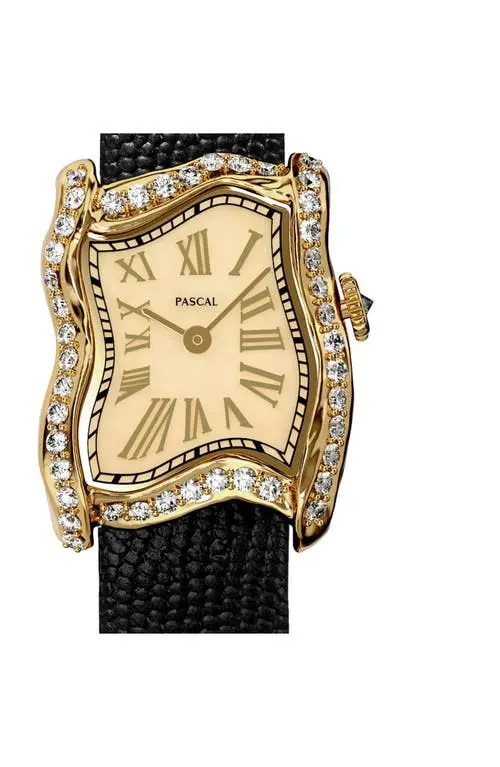 PASCAL Mirage Lab Grown Diamond Leather Strap Watch - Master