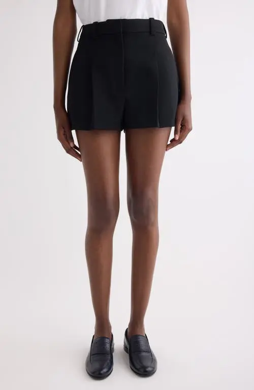 Givenchy Pleated Wool Grain De Poudre Shorts