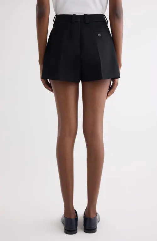 Givenchy Pleated Wool Grain De Poudre Shorts