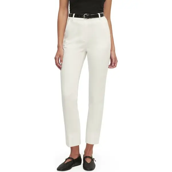 FAVORITE DAUGHTER High-waisted Ankle Cigarette Pants - Ivory