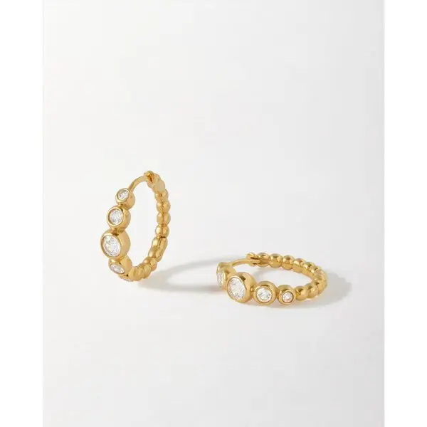 EDGE OF EMBER Serena Hoop Earrings - White Sapphire