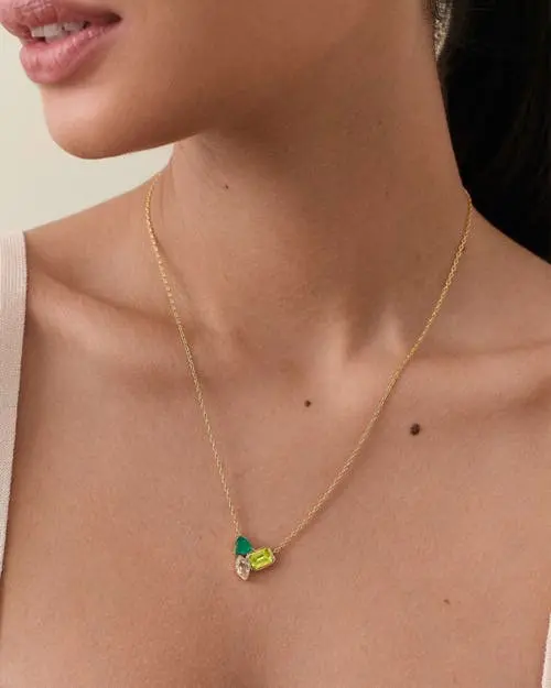 EDGE OF EMBER Trinity Gemstone Necklace