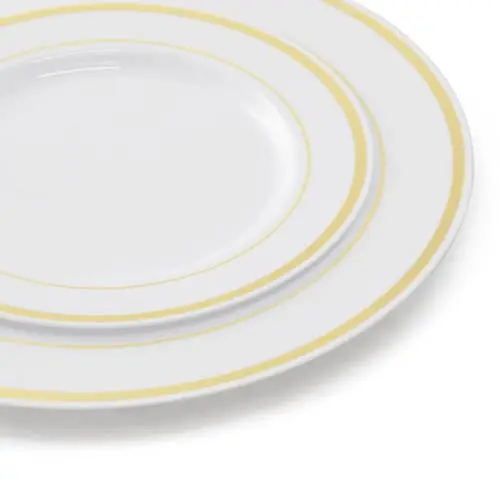 ELAMA 350 Piece Disposable Plastic Dinnerware Party Set For 50 Guests