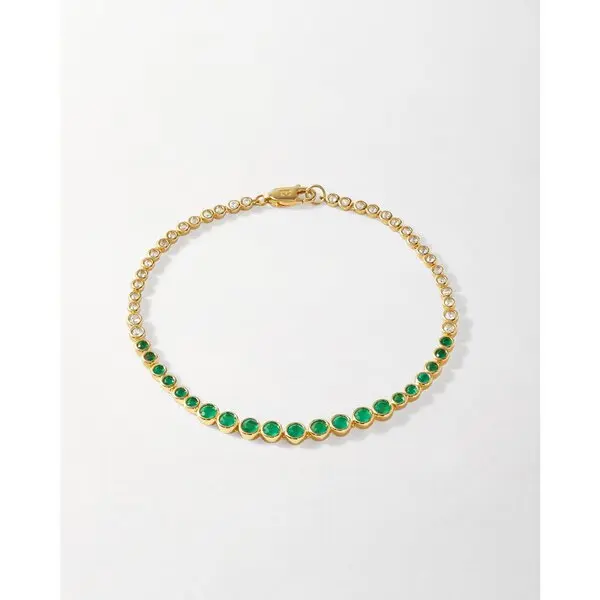 EDGE OF EMBER Serena Tennis Bracelet - Green