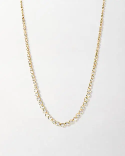 EDGE OF EMBER Serena Tennis Necklace - White