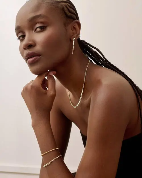 EDGE OF EMBER Serena Tennis Necklace - White