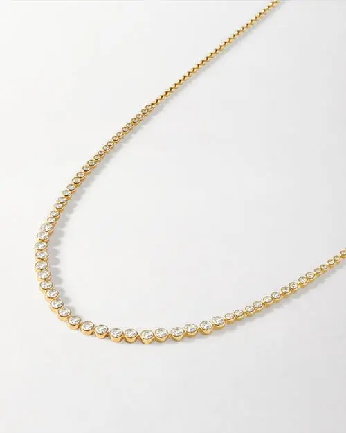 EDGE OF EMBER Serena Tennis Necklace - White