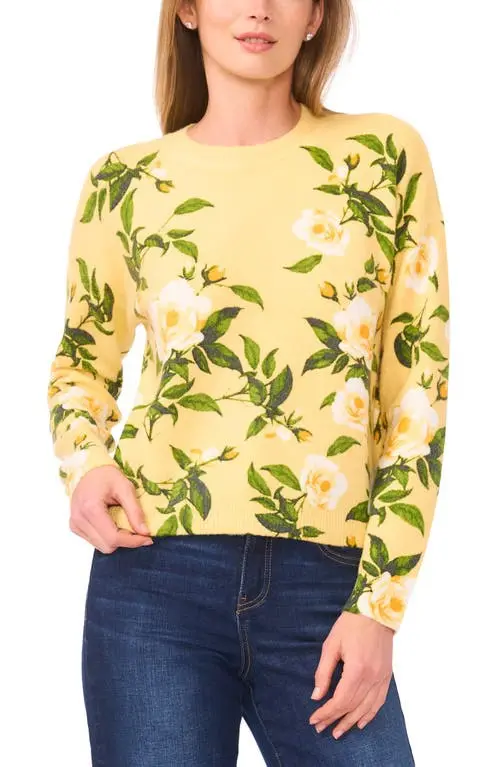 CECE DUPRAZ Floral Brushed Sweater