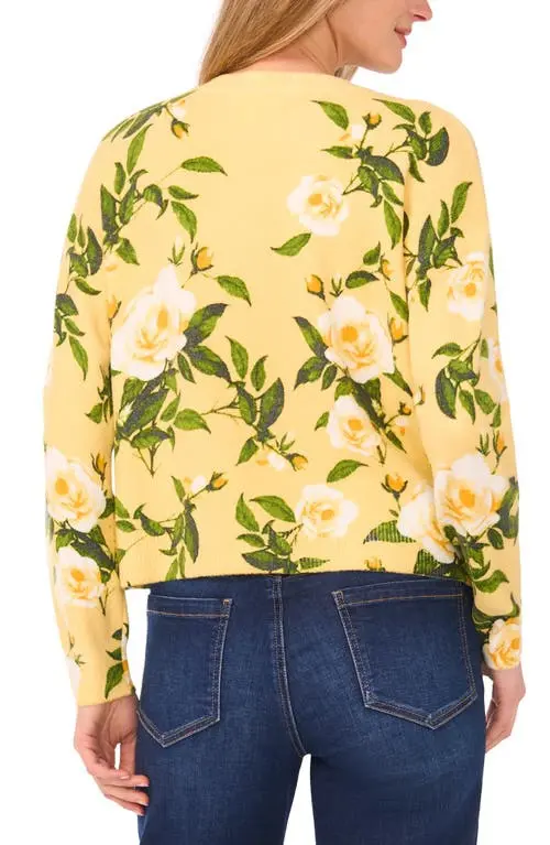 CECE DUPRAZ Floral Brushed Sweater