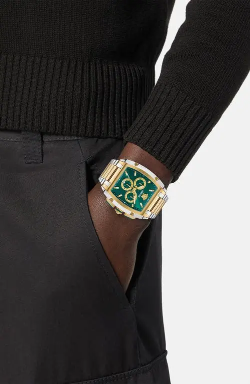 Versace Dominus Chronograph Bracelet Watch - Two Tone