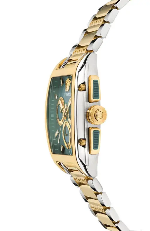 Versace Dominus Chronograph Bracelet Watch - Two Tone