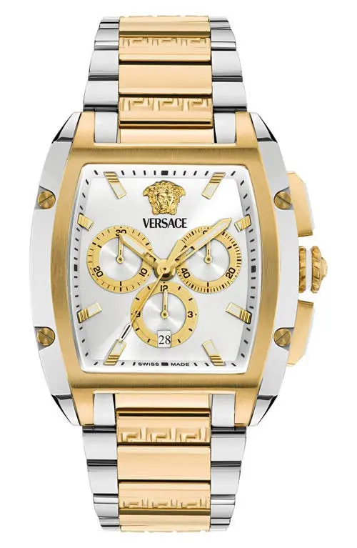 Versace Dominus Chronograph Bracelet Watch - Two Tone
