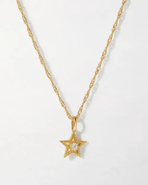 EDGE OF EMBER Diamond Pendant Necklace - Star