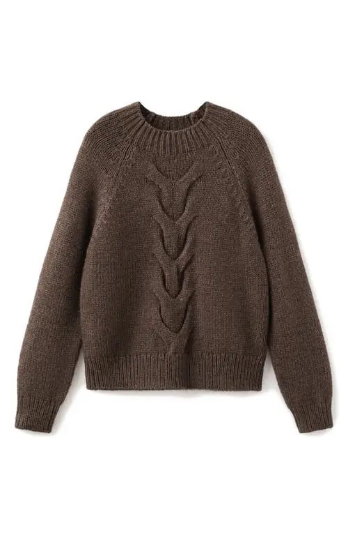 Mango Nolita Mock Neck Cable Sweater