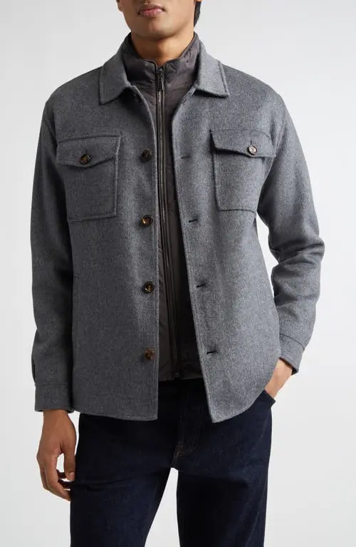 MOORER Dossi Wool & Cashmere Jacket - Dark Grey