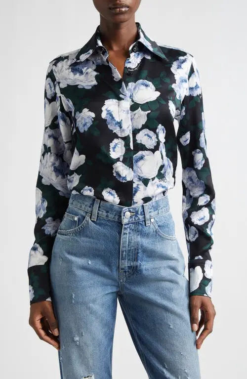 Stella McCartney Bunch Of Roses Button-up Shirt - Green Multicolor