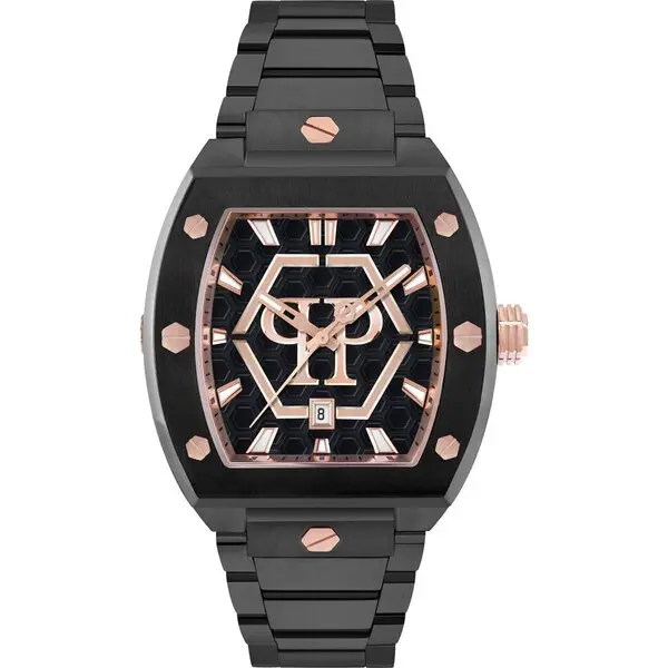 Philipp Plein The Hexagon Phantom Bracelet Watch - Ip Black