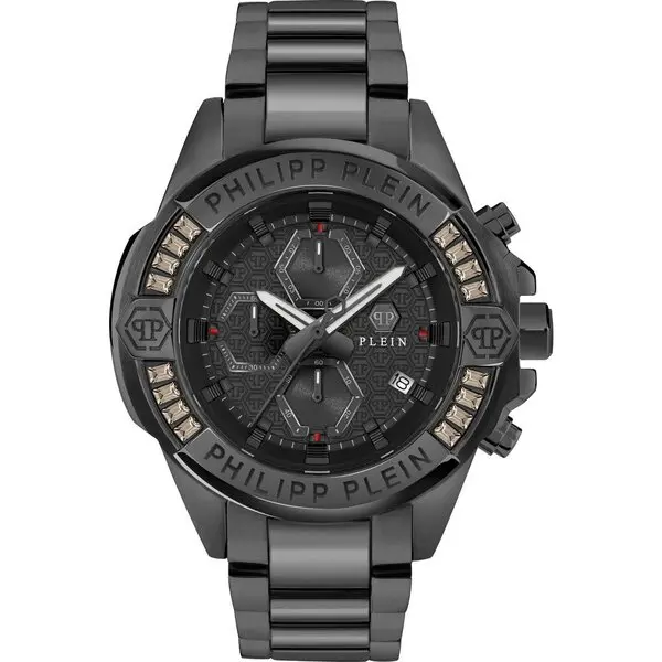 Philipp Plein The $kull Chronograph Bracelet Watch - Ip Black